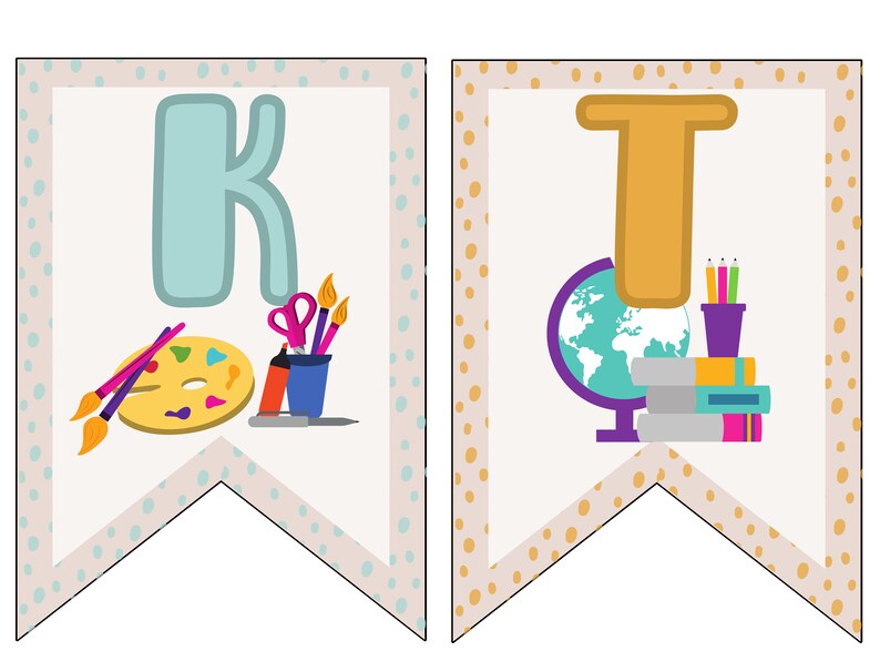 Back to School Banner Flags Welcome Back to School Classroom - Etsy