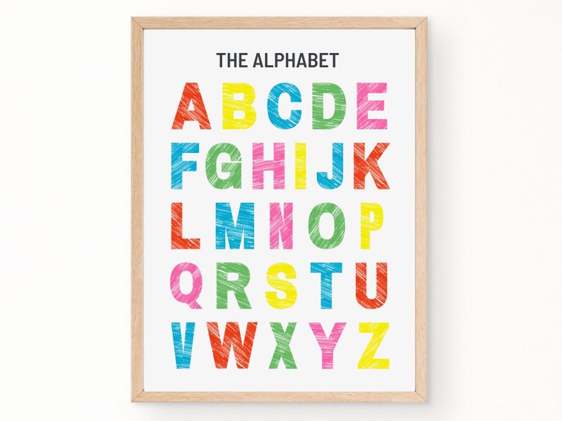 ABC Poster Educational Poster Printable Shapes Poster Classroom Decor ...