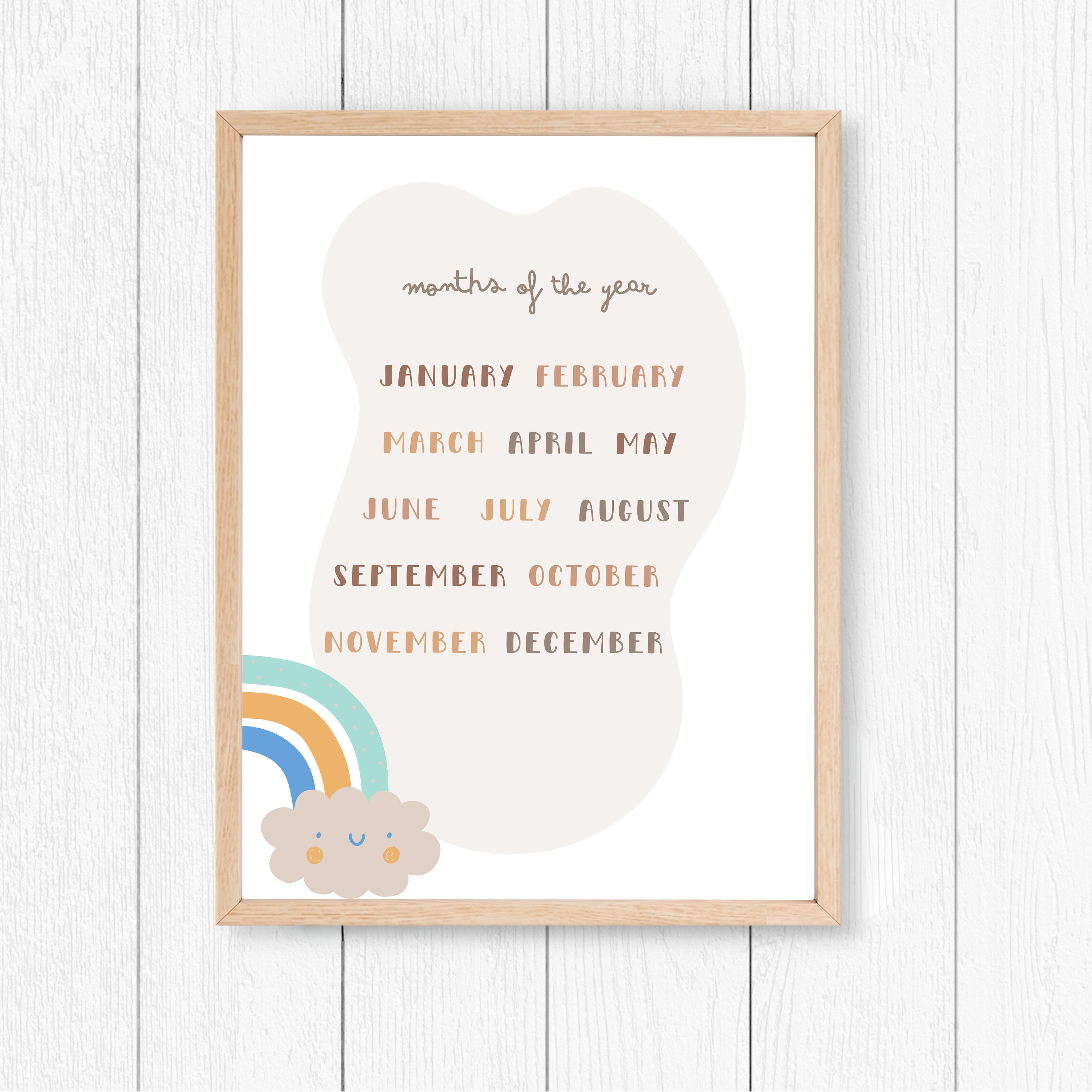 Boho Classroom Decor Poster: Alphabet, Numbers, Days, Months (digital ...