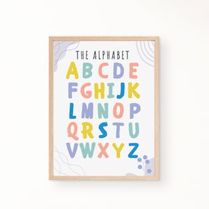Educational Poster Printable, Boho Classroom Decor, ABC Poster ...