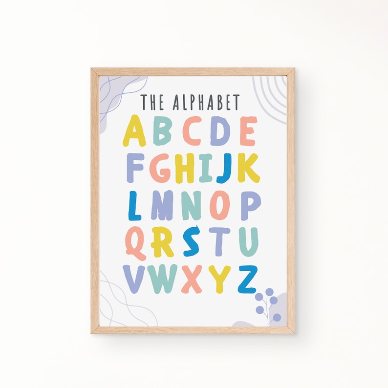 Educational Poster Printable, Boho Classroom Decor, ABC Poster ...