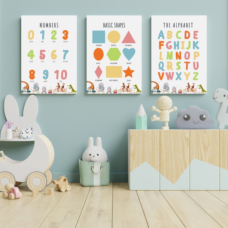 Educational Posters Alphabet Poster ABC Poster Printable Playroom Decor ...