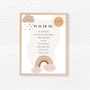 Educational Posters Boho Classroom Decor Rules Poster Homeschool Prints ...