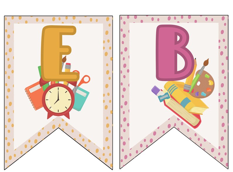 Back to School Banner Flags Welcome Back to School Classroom - Etsy