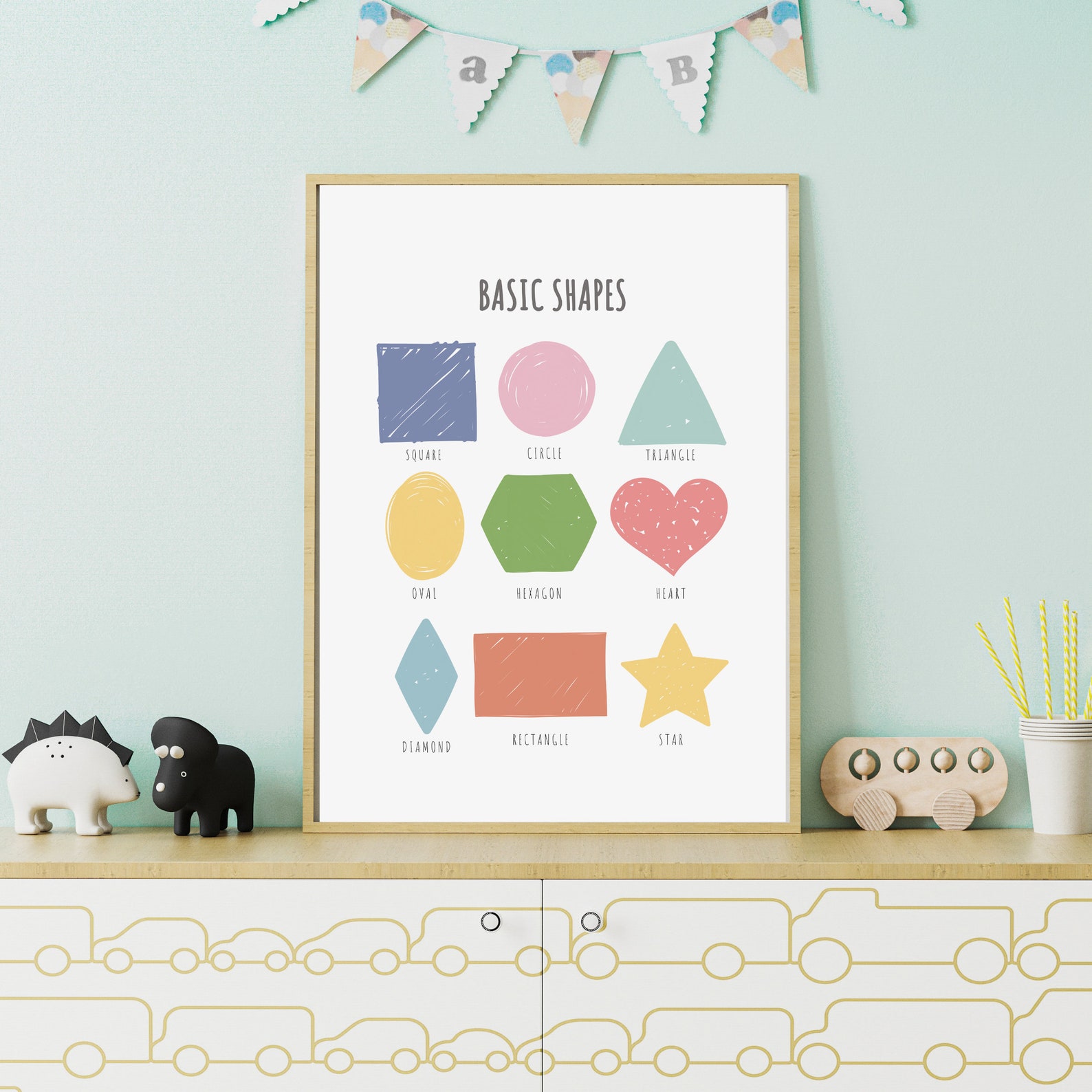 Educational Posters Alphabet Poster ABC Poster Playroom Prints - Etsy