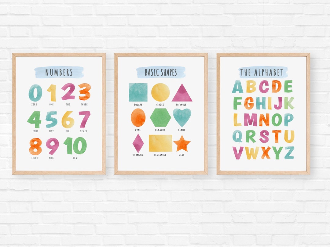 Educational Posters, Alphabet Poster, ABC Poster, Playroom Prints ...