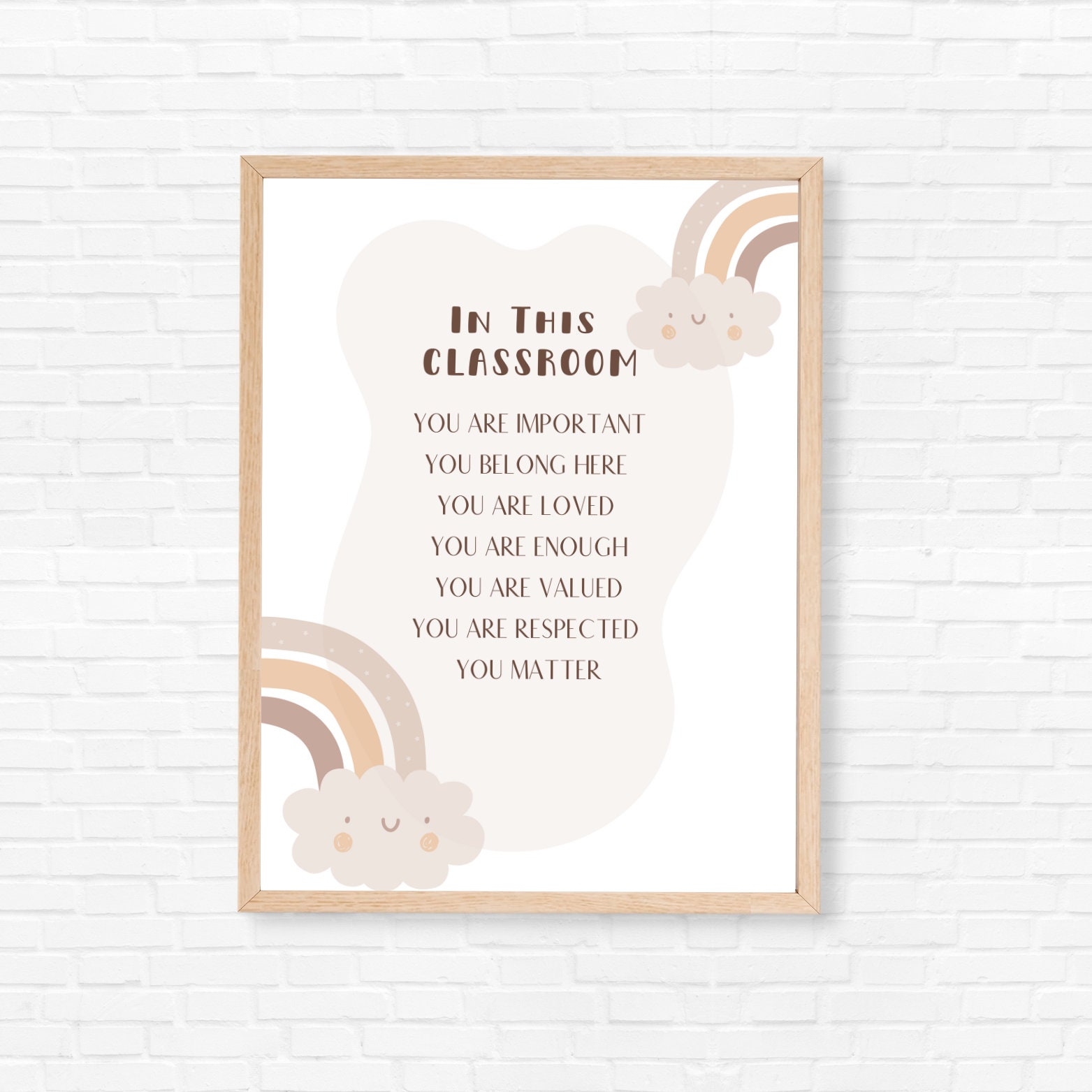 Educational Posters Boho Classroom Decor Rules Poster Homeschool Prints ...