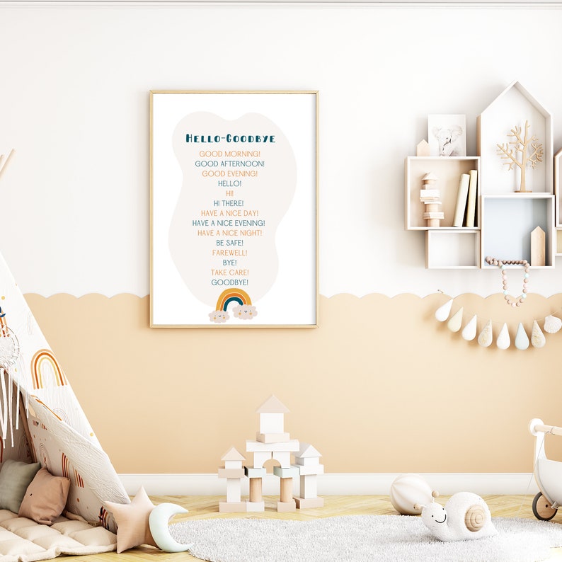 Educational Posters Boho Classroom Decor Magic Words Poster Homeschool ...