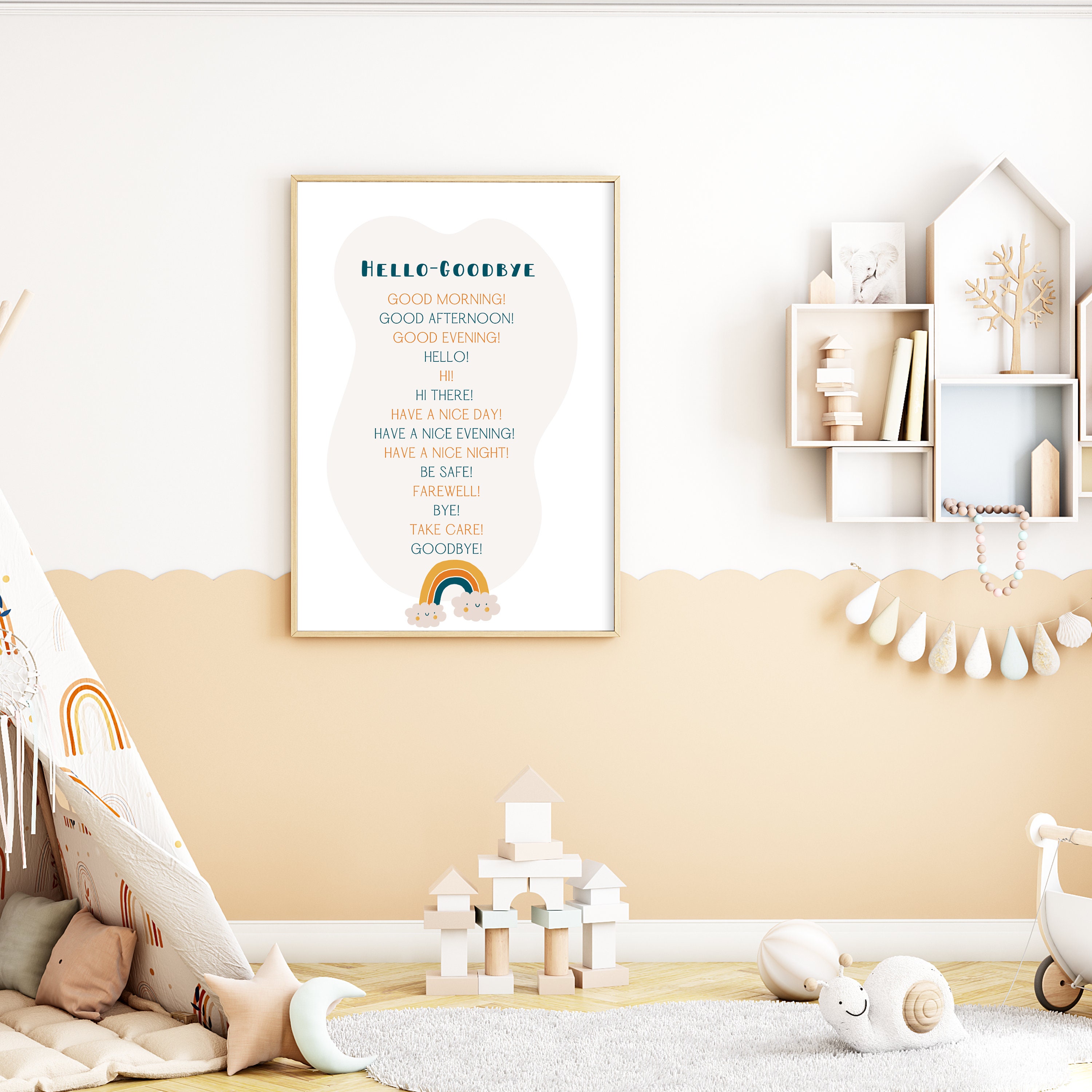 Educational Posters Boho Classroom Decor Magic Words Poster Homeschool ...