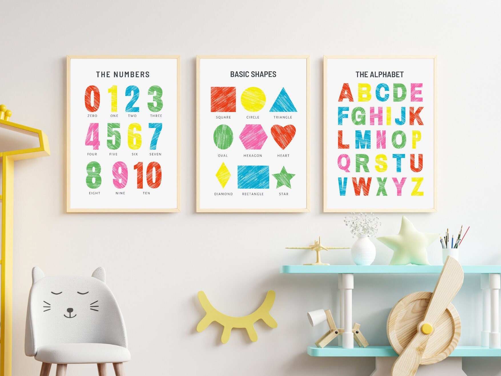 ABC Poster Educational Poster Printable Shapes Poster Classroom Decor ...