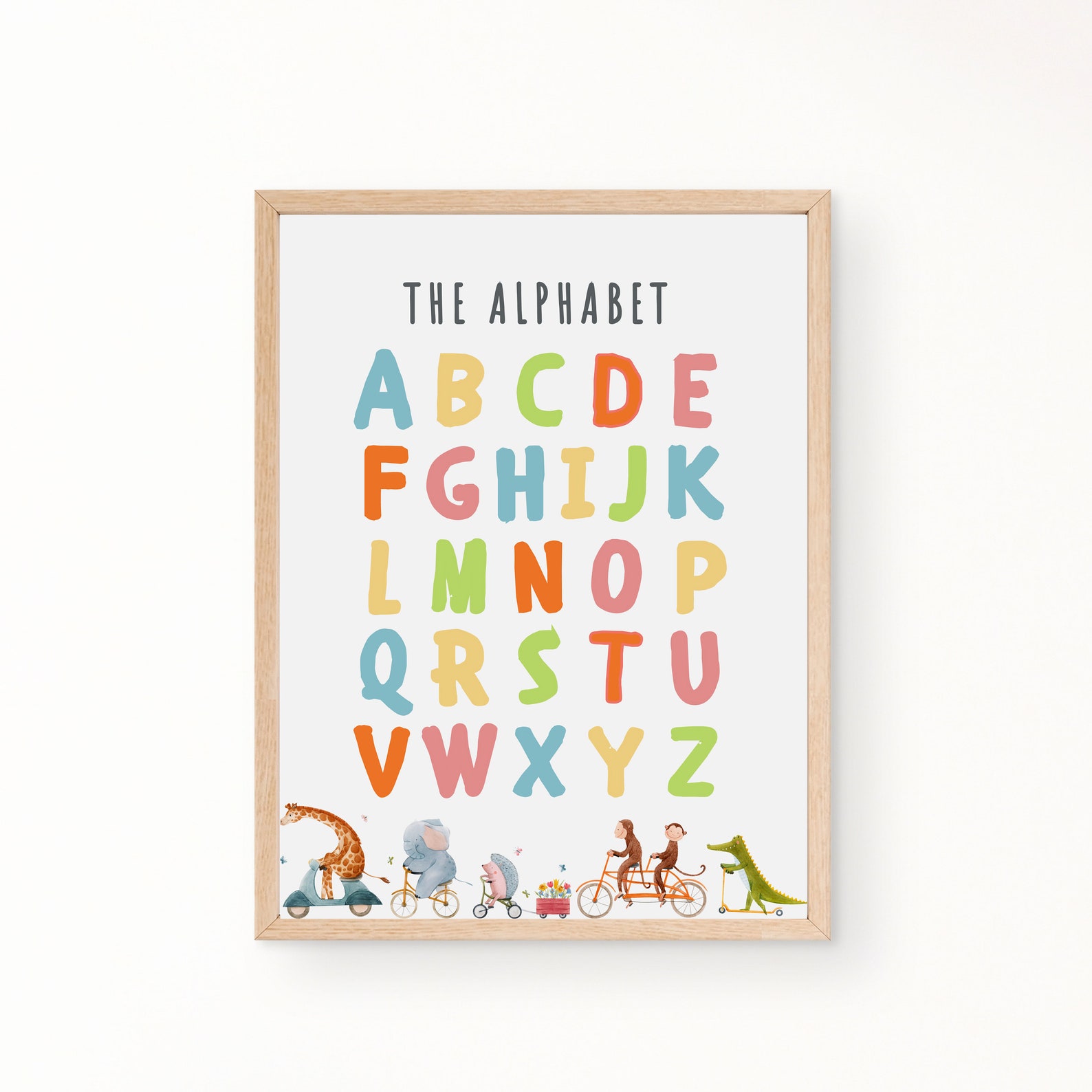 Educational Posters Alphabet Poster ABC Poster Printable Playroom Decor ...