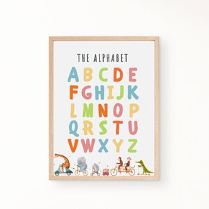 Educational Posters Alphabet Poster ABC Poster Printable Playroom Decor ...