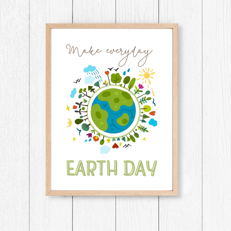 Educational Posters Earth Day Poster Earth Day Decor Printable Eart Day ...