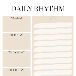 Daily Rhythm, Homeschool Schedule and Weekly Organizer | Customizable ...