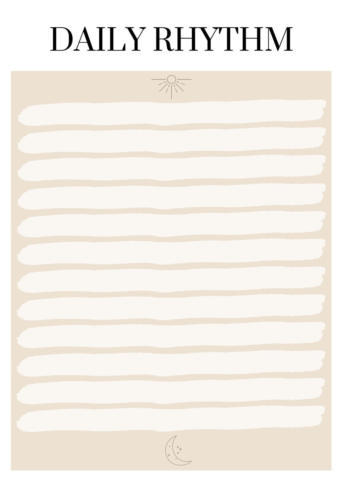 Daily Rhythm, Homeschool Schedule Customizable or Printable Daily ...