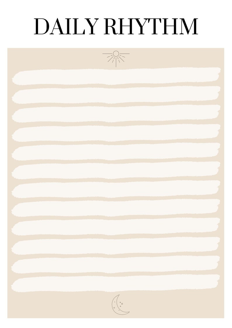 Daily Rhythm, Homeschool Schedule Customizable or Printable Daily ...