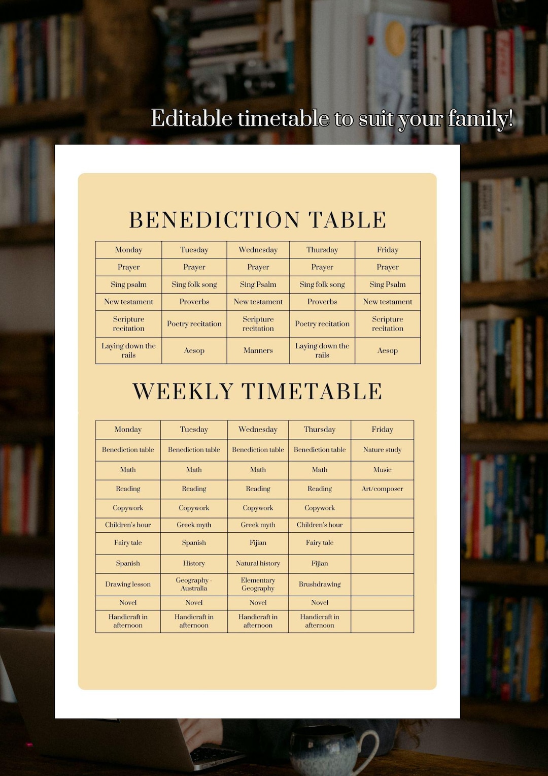 Homeschool Planning Timetable and Checklist | Organise Your Homeschool ...