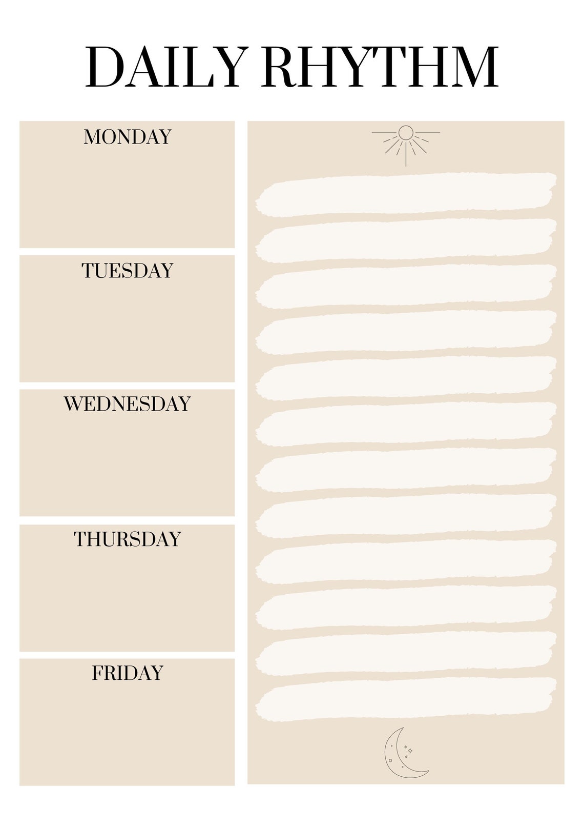 Daily Rhythm, Homeschool Schedule and Weekly Organizer | Customizable ...