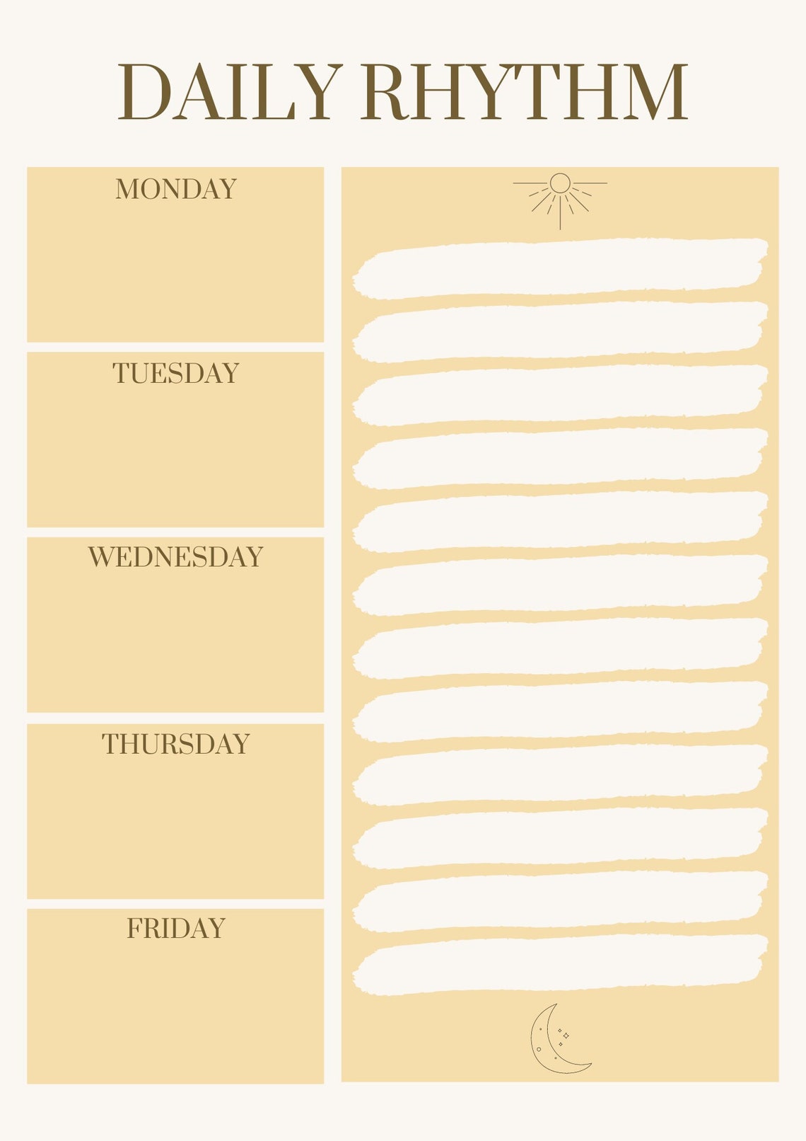 Daily Rhythm, Homeschool Schedule and Weekly Organizer | Customizable ...