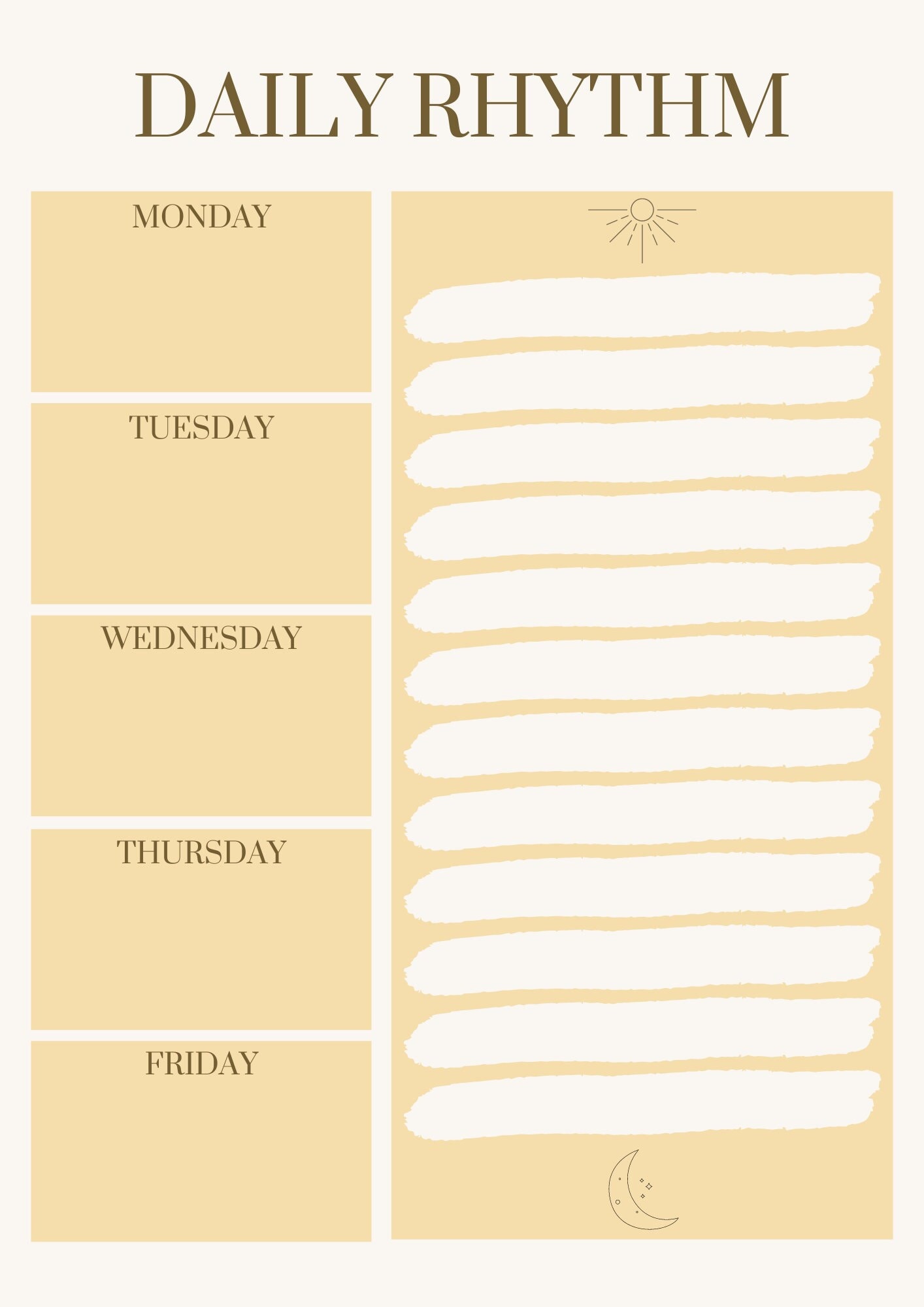 Daily Rhythm, Homeschool Schedule and Weekly Organizer | Customizable ...