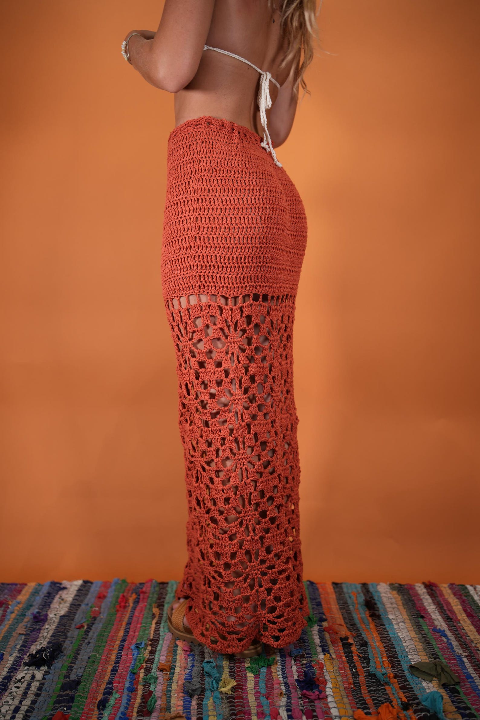 The Sarah Crochet Long Skirt, Handmade Crochet Skirt, Crochet Maxi ...
