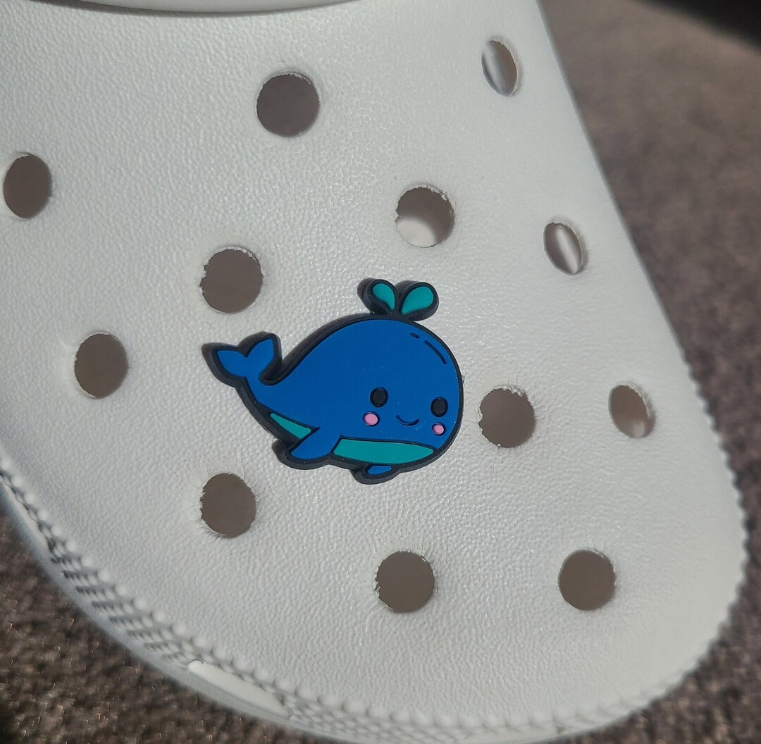 ONE Happy Blue Whale Shoe Charm - Etsy
