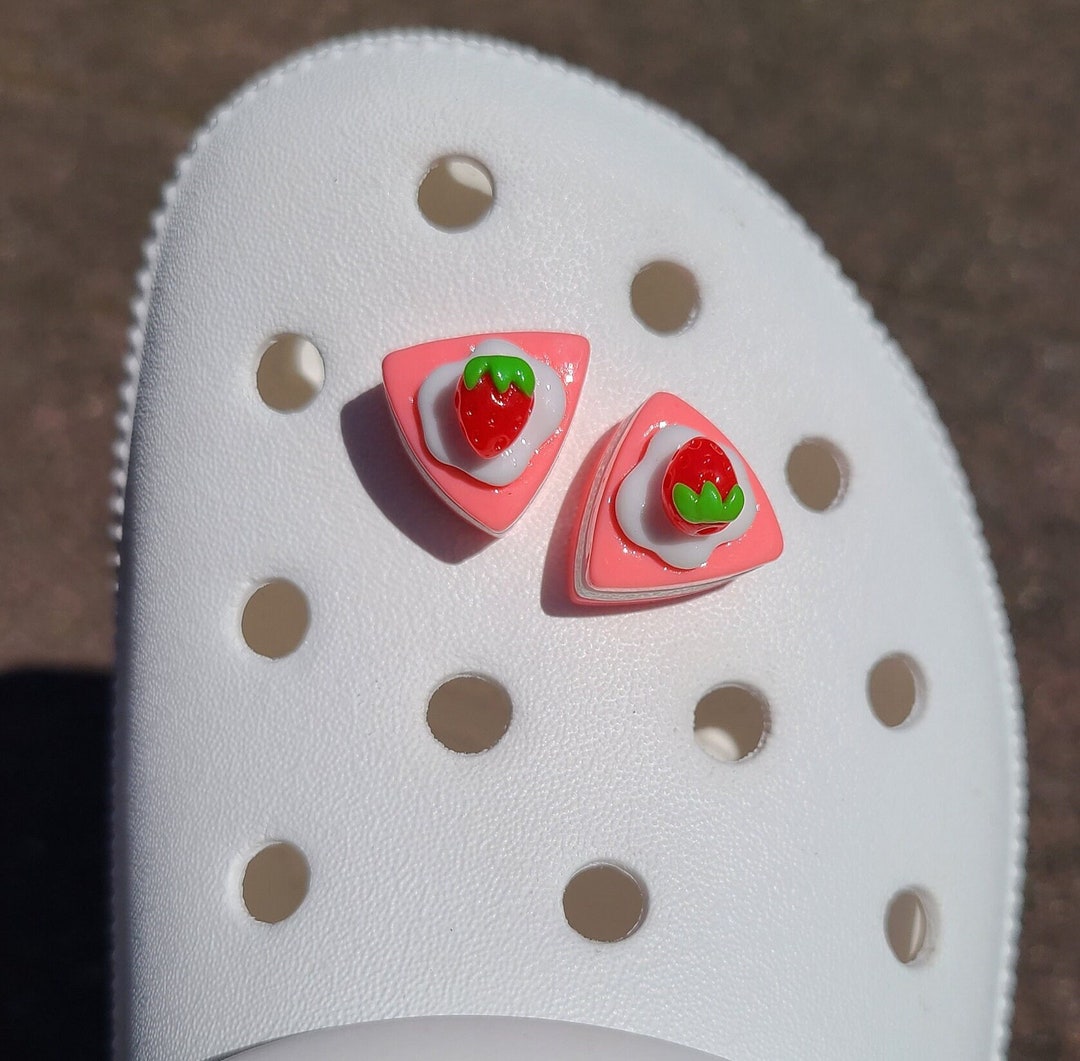 ONE Strawberry Cake Slice Croc Shoe Charm / Handmade / Cute / Fun ...
