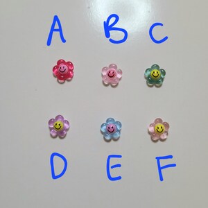 ONE Tiny Smiley Face Happy Flower Shoe Charm / Handmade / Floral ...