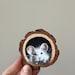 Miniature Mouse Painting: Hand-painted Acrylic Art on Wood Slice - Etsy