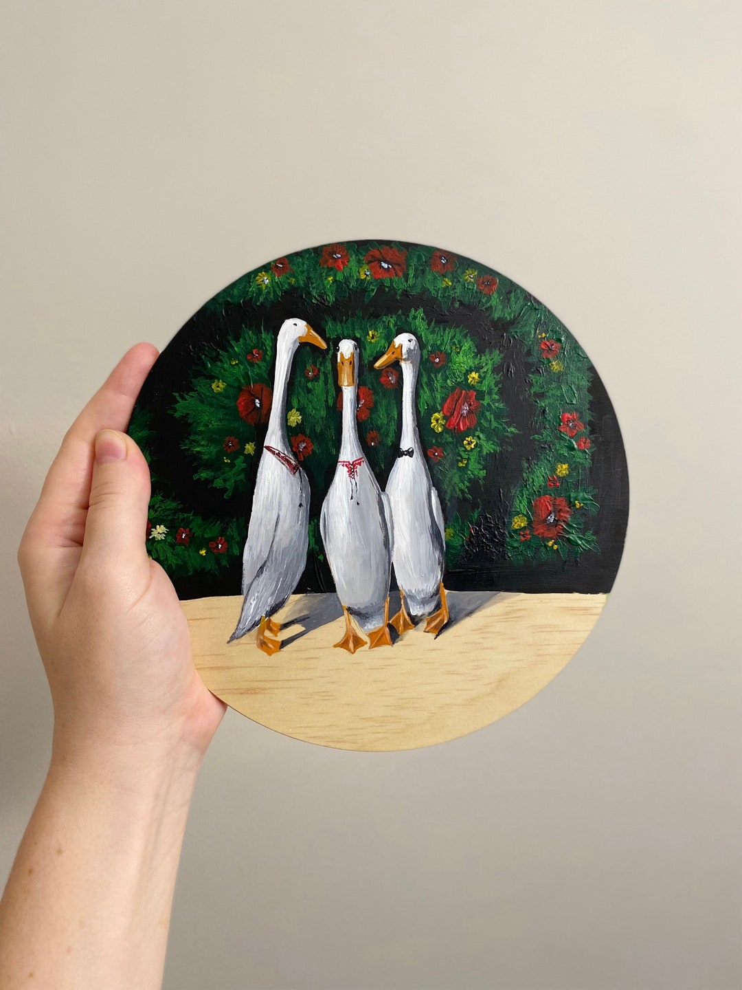 Geese Painting / Duch Painting/farmhouse /animals /original Painting ...