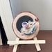 Mini Mouse Painting: Original Acrylic Art on Wood Slice With Stand - Etsy