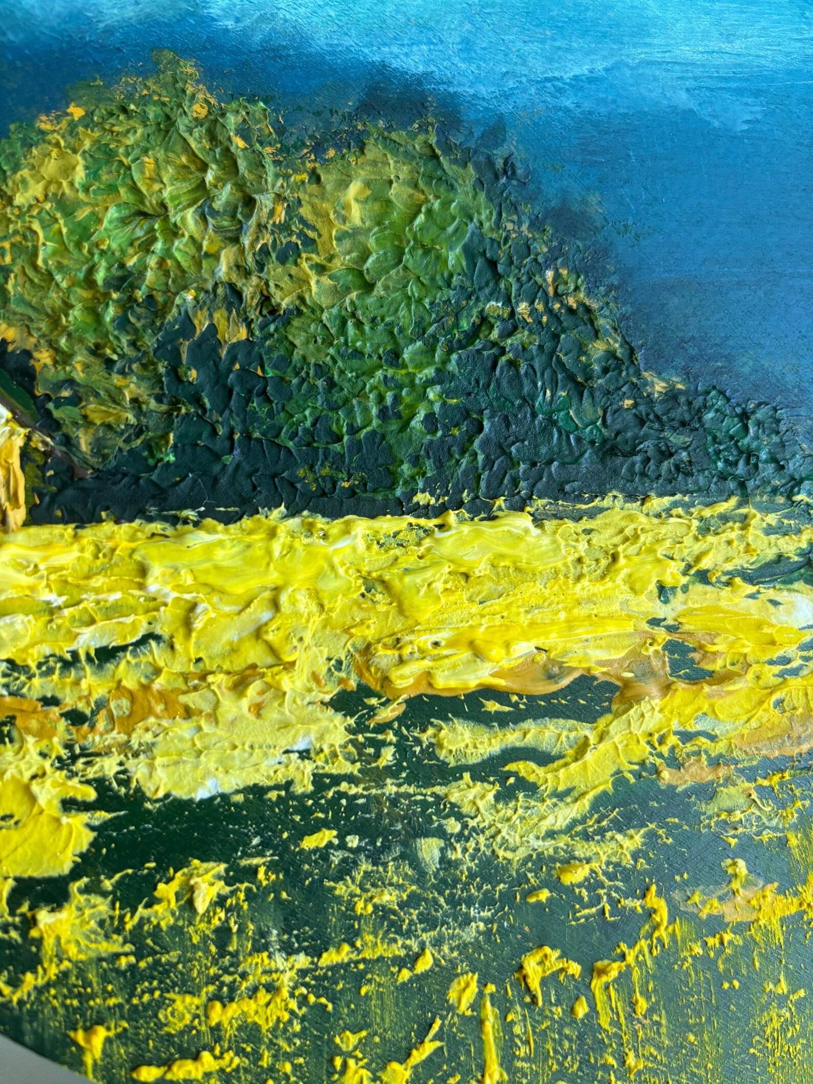 Round Painting Texture Painting Landscape Texture Painting 3d Picture ...