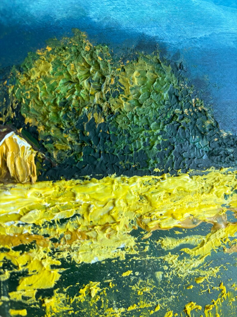 Round Painting Texture Painting Landscape Texture Painting 3d Picture ...