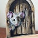 Small Painting of a Mouse Wall Decor Mouse House Bookshelf Decor Gift ...