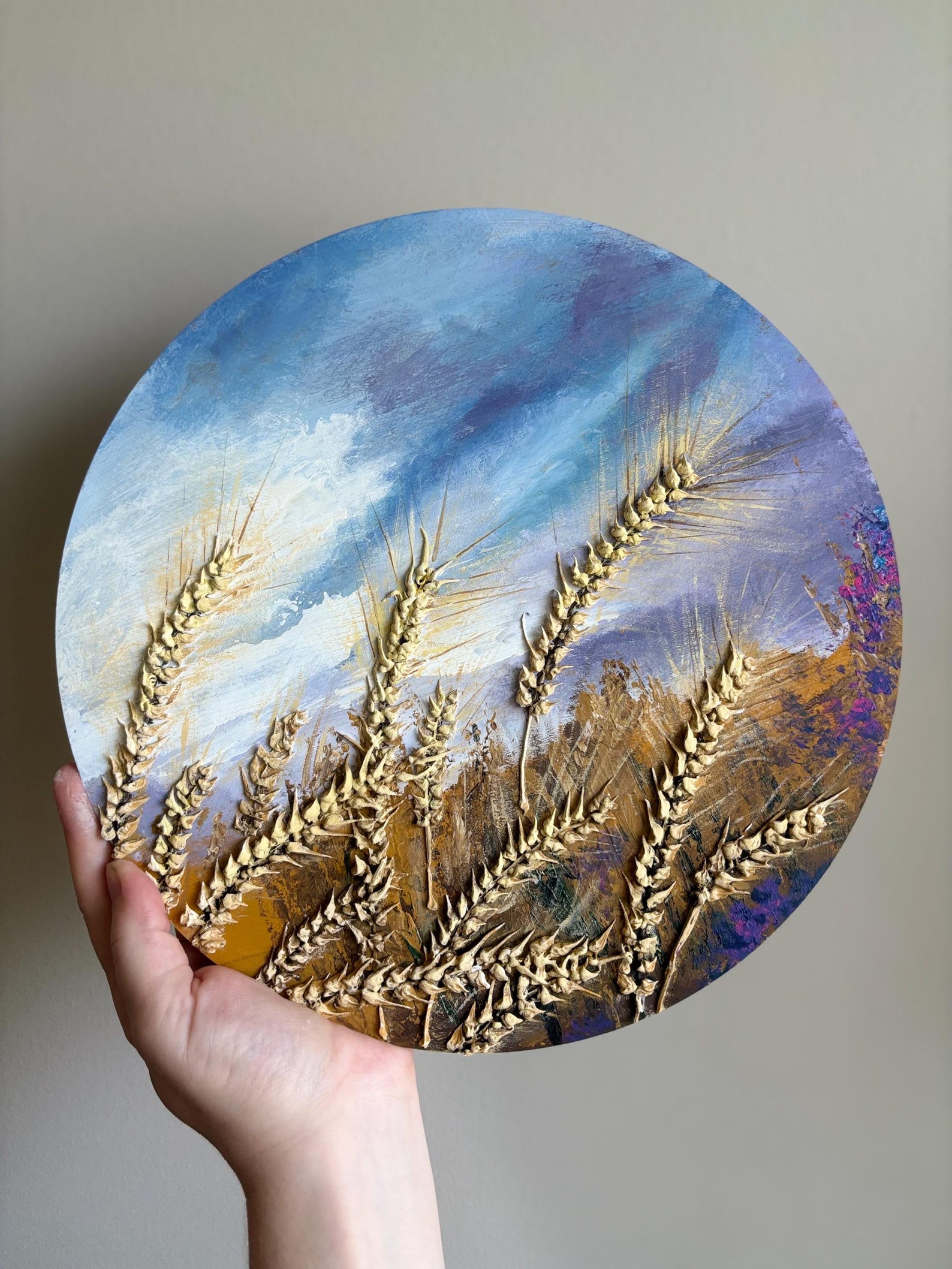 Wheat Field Painting Texture Painting Landscape Painting Rustic 3D ...