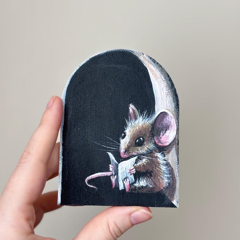 Mouse in Hole Painting - Etsy Canada