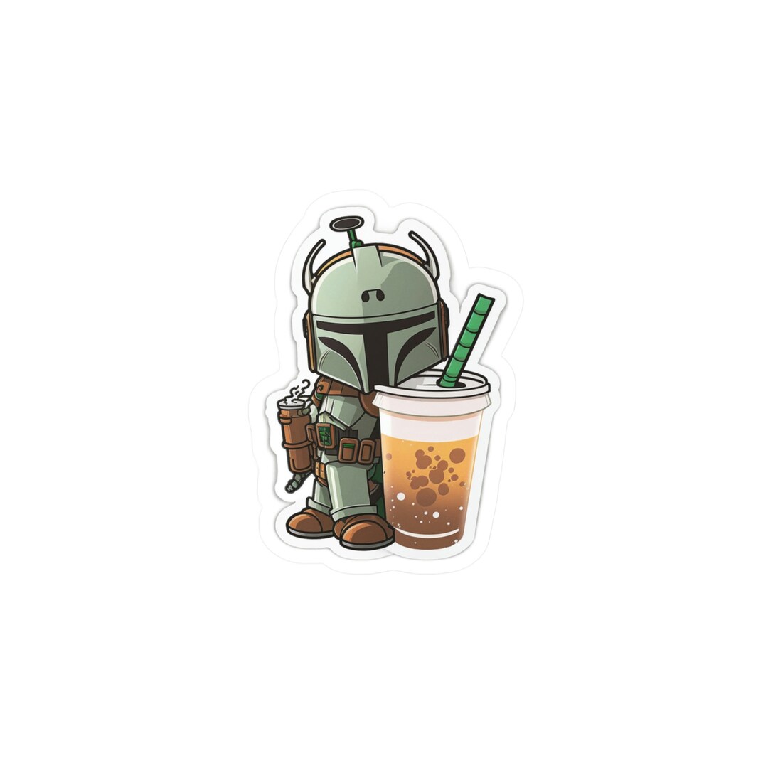 Boba Fet Drinking Boba - Etsy