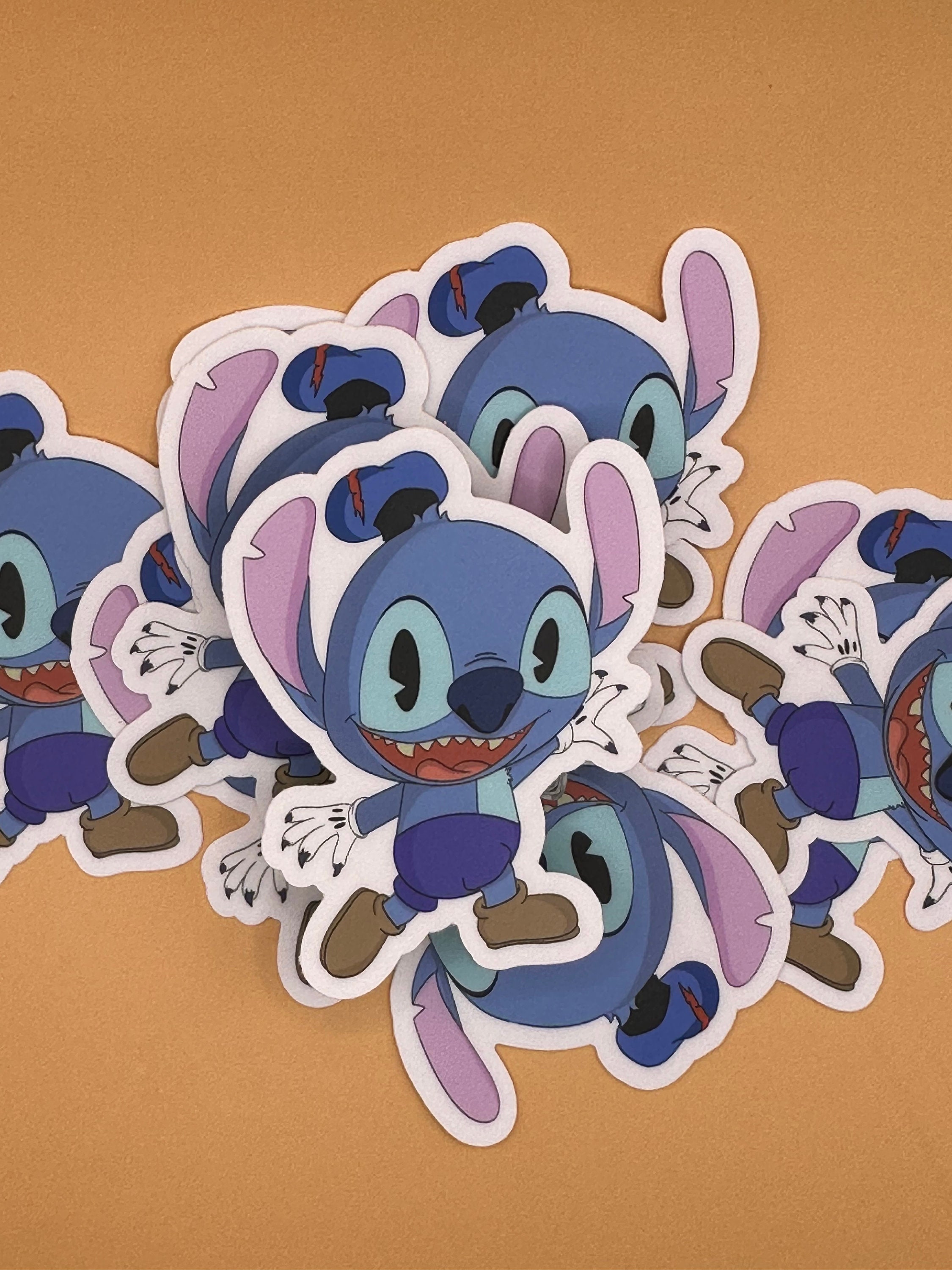 Stitch Dressed as Donald Sticker - Etsy