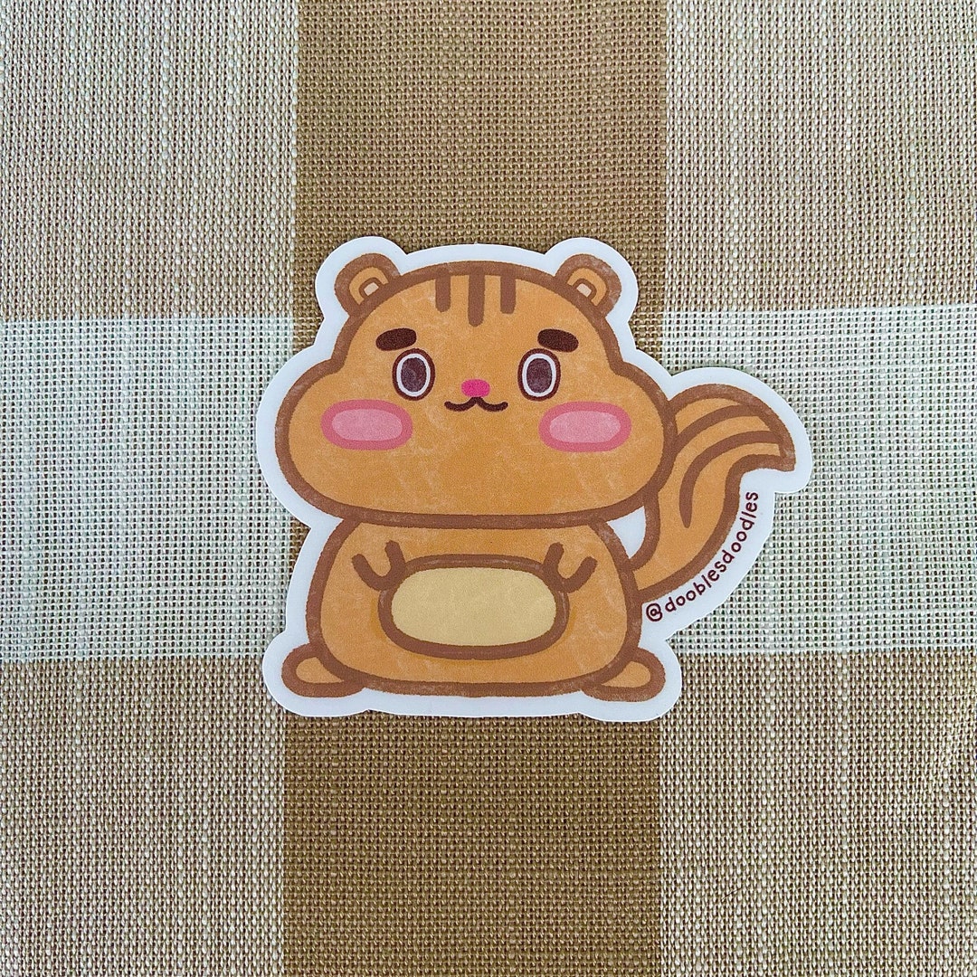 Cute Chipmunk Squirrel Vinyl Sticker Die Cut Sticker, Kawaii Stickers ...
