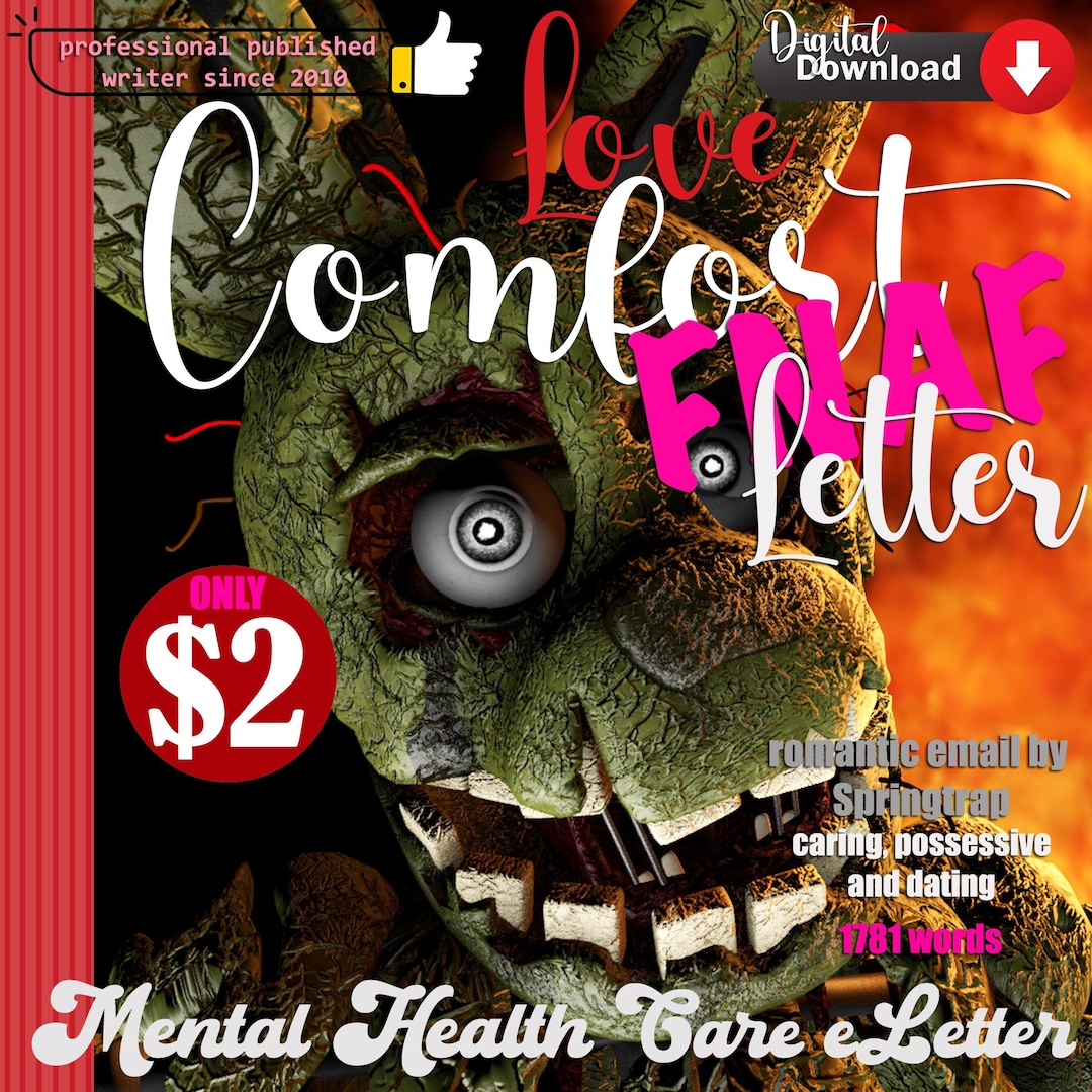 Romantic Email From Springtrap | 1781 Words | Instant DOWNLOAD - Etsy