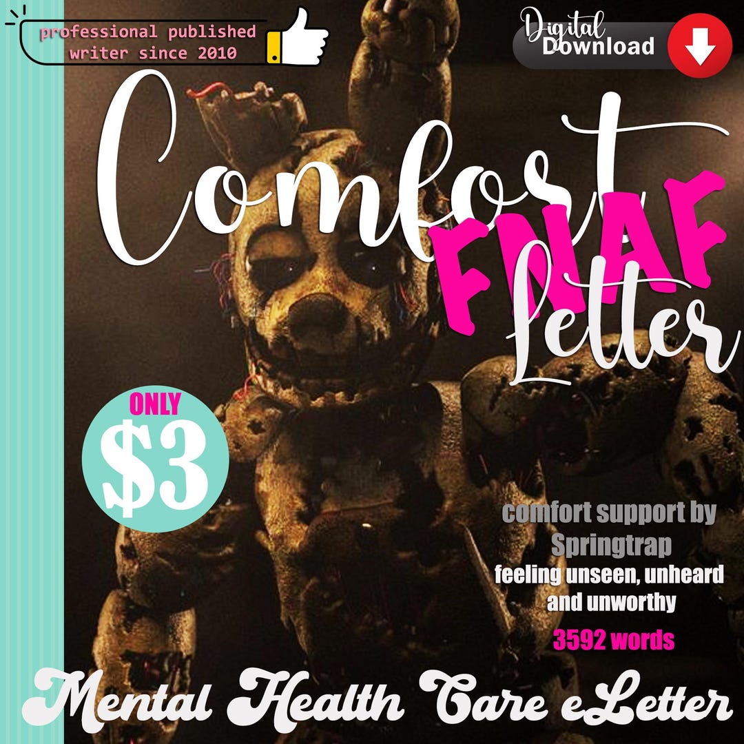 Comfort Email From Springtrap - A Letter of Loneliness and Worth | 3592 ...