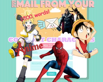 Digital Letter From Your Favorite Anime Character - Etsy