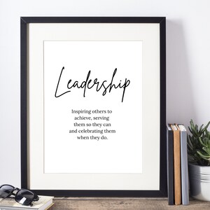 Leadership, Leader Gift, Leader Quote, Home Office, Leadership Quote ...