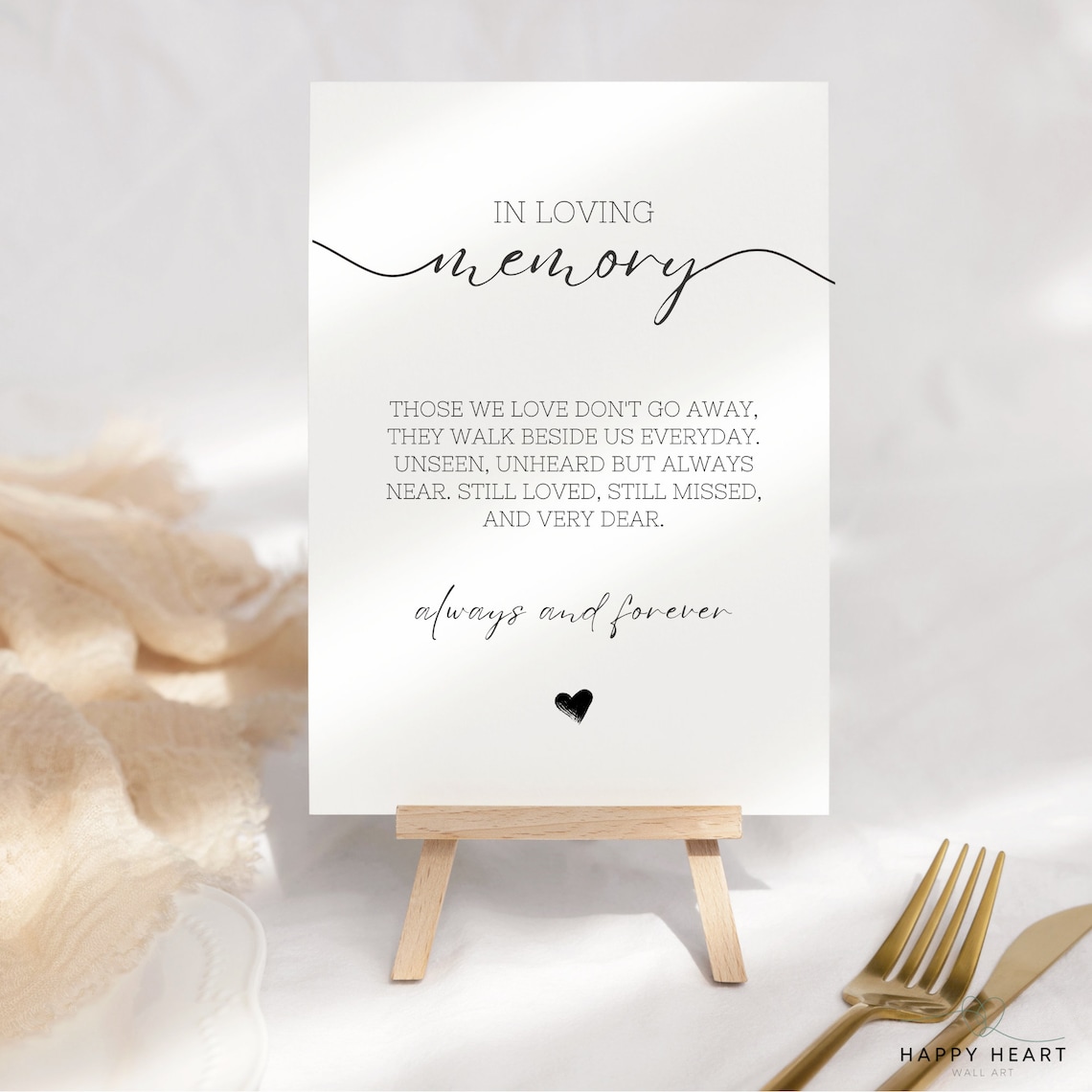 Minimalist in Loving Memory Sign Printable in Loving Memory - Etsy