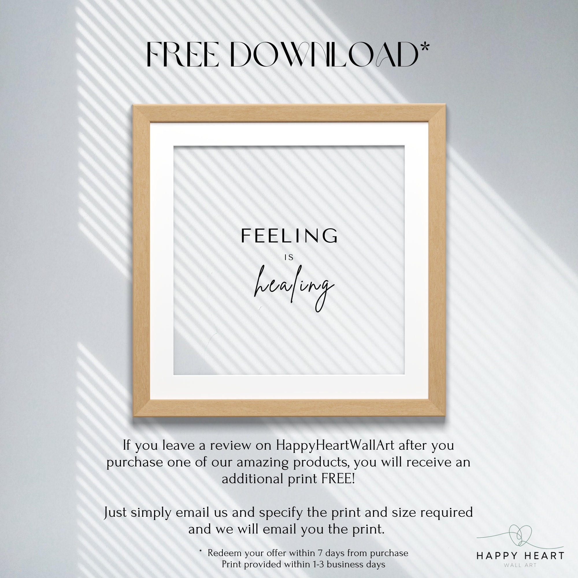 Feeling is Healing, Printable Digital Download, Inspirational Quote ...