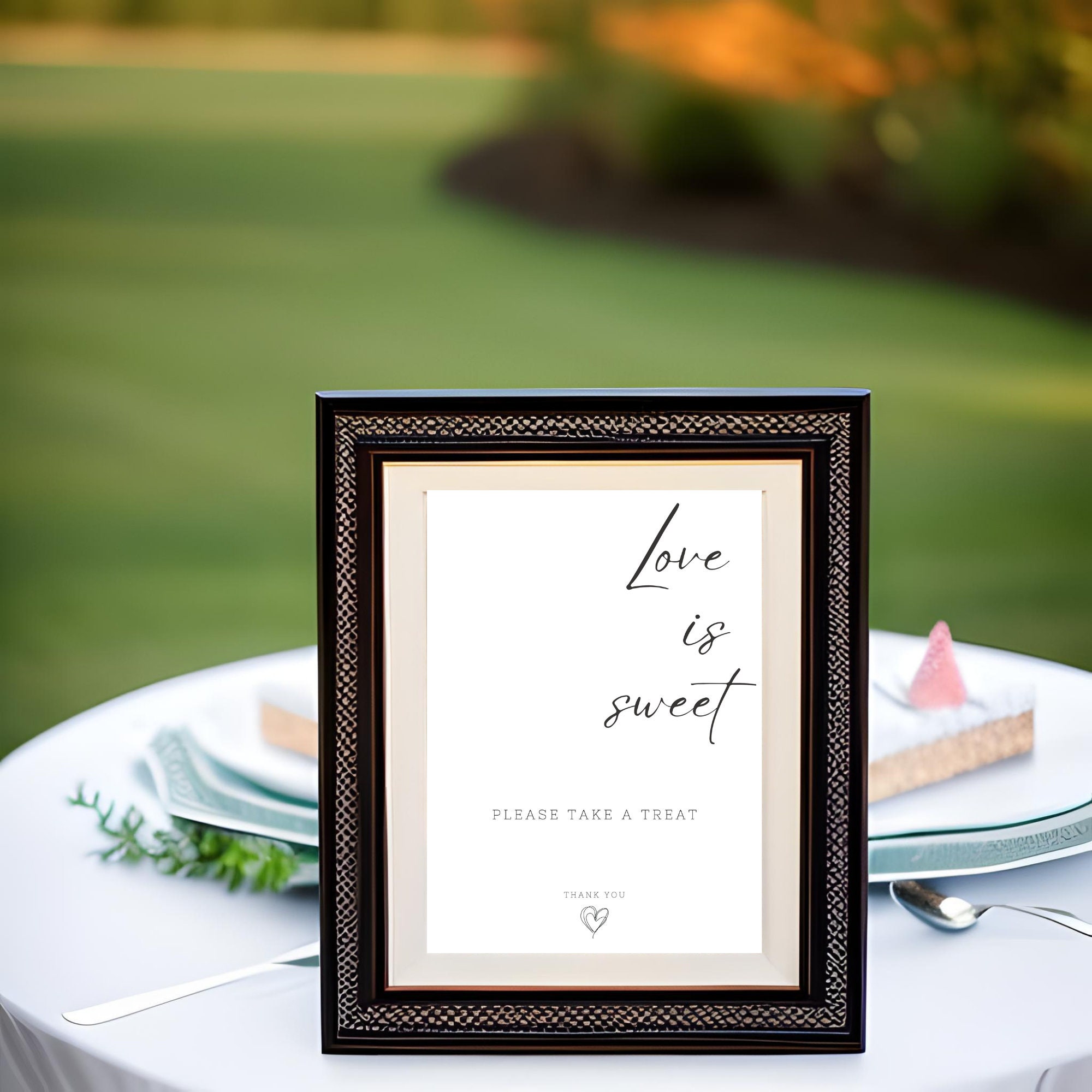Minimalist Love is Sweet Sign Printable Modern Wedding Favor - Etsy