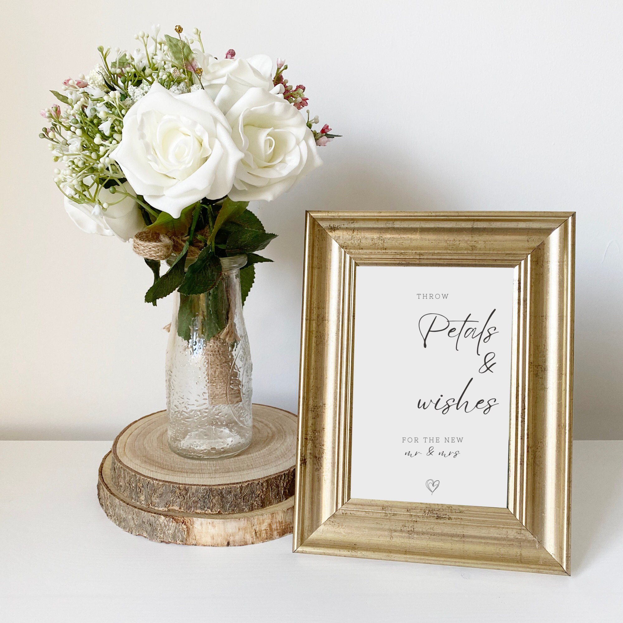 Petal Toss Sign, Modern Petal Toss Send off Sign, Minimalist Petal Send ...