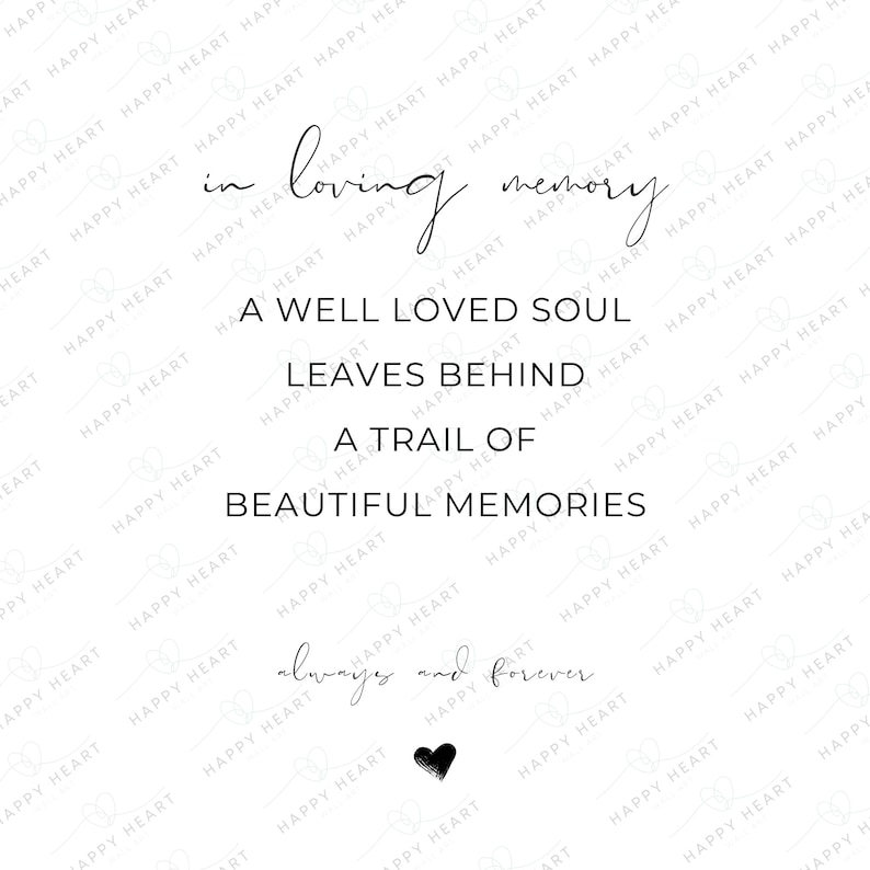 Minimalist in Loving Memory Sign Printable in Loving Memory - Etsy