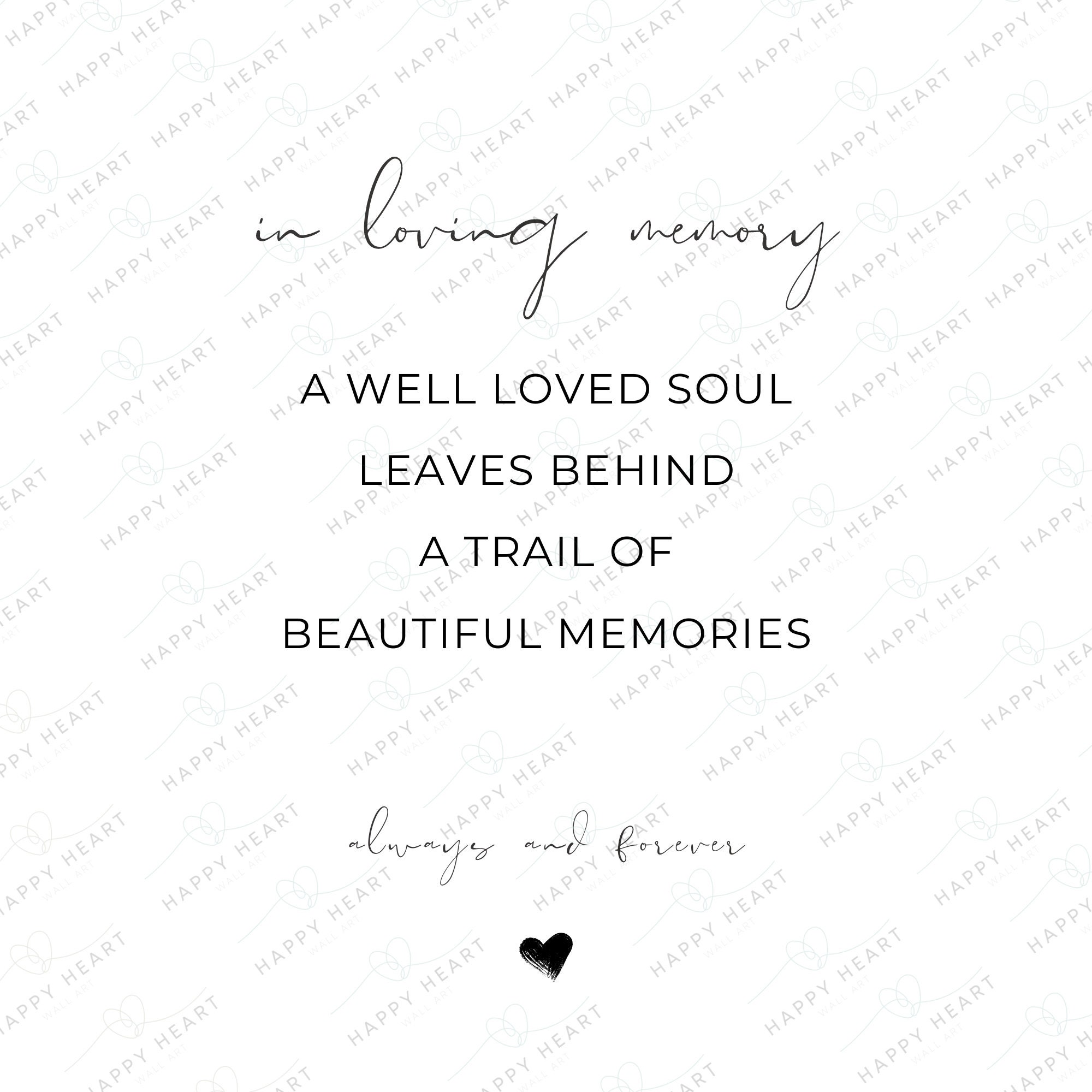 Minimalist in Loving Memory Sign Printable in Loving Memory - Etsy