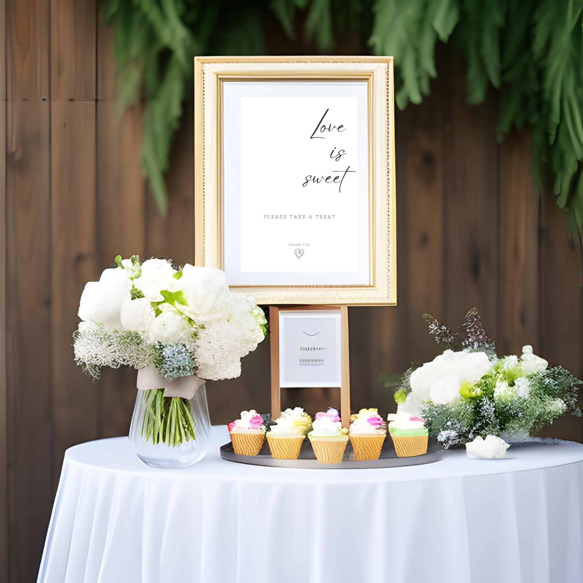 Minimalist Love is Sweet Sign Printable Modern Wedding Favor - Etsy